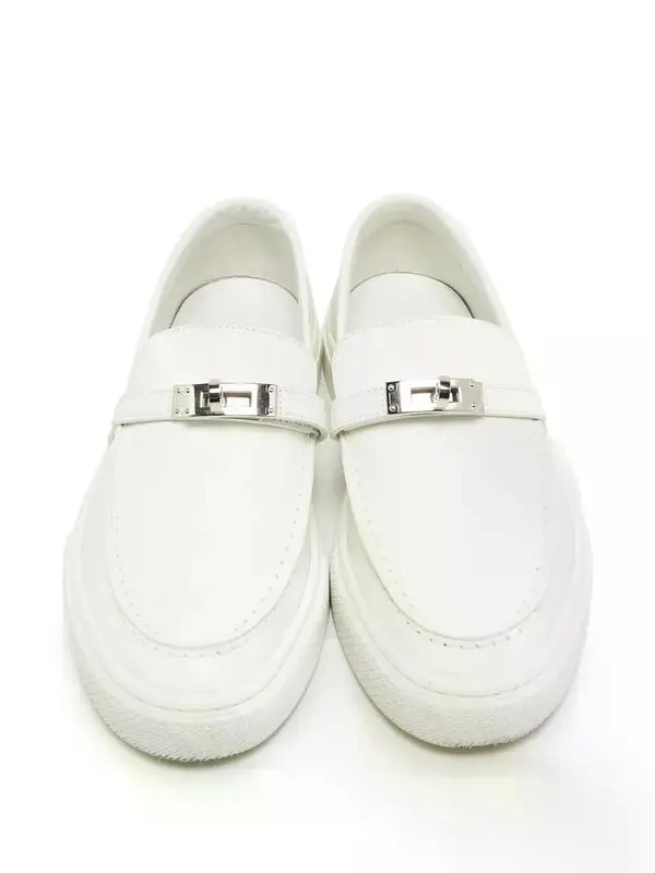 Hermès Game Leather Slip-on Sneakers - White