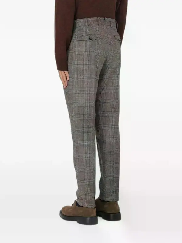 PT TORINO Check Pleated Trousers