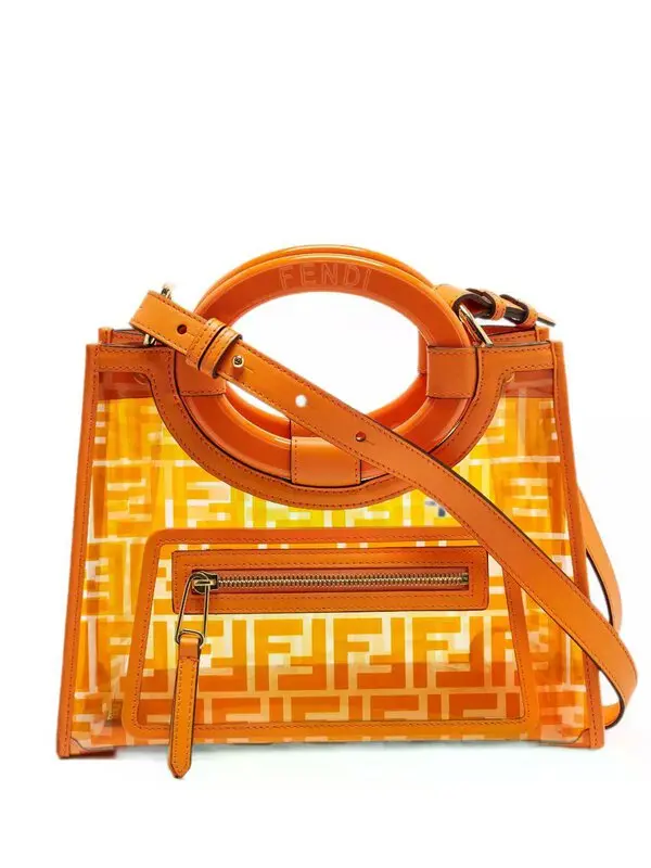 Fendi Small Runaway Ff-motif Tote Bag - Orange
