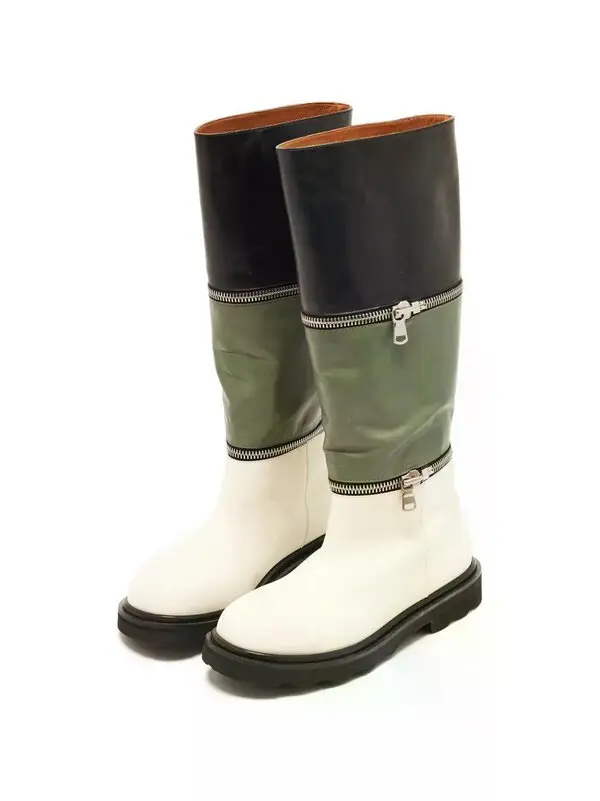 Marni Zip-embellished Leather Boots