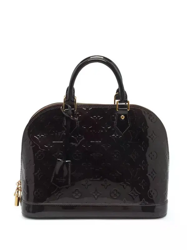 LOUIS VUITTON Alma Pm Monogram Vernis Handbag - Brown