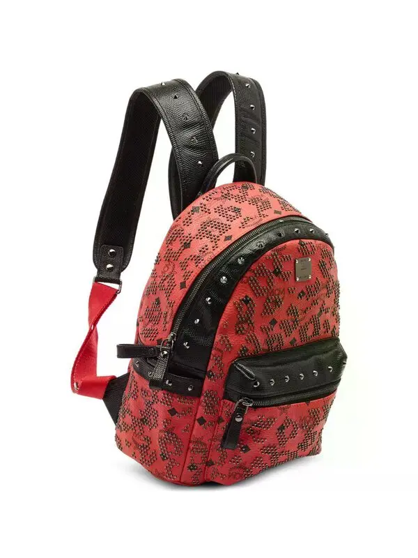 Mcm Stark Stud-embellished Backpack