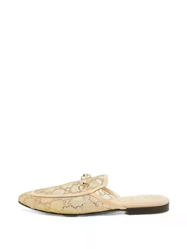 Gucci Princetown Horsebit Embellished Mules - Neutrals