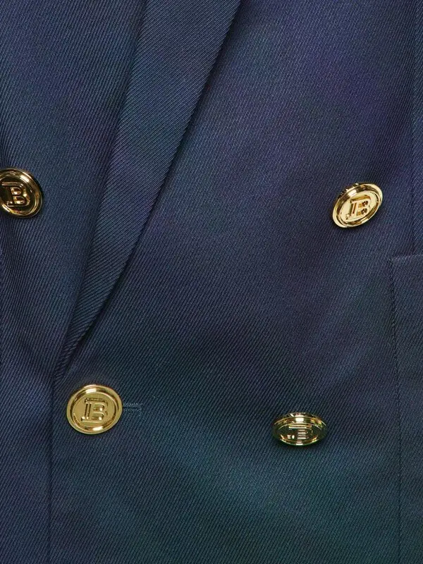 Balmain Double-breasted Wool Blazer