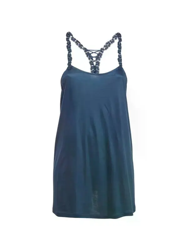La Perla Lace-trim Tank Top - Blue