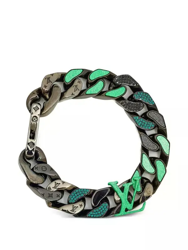 LOUIS VUITTON Logo-detail Chain Bracelet - Black