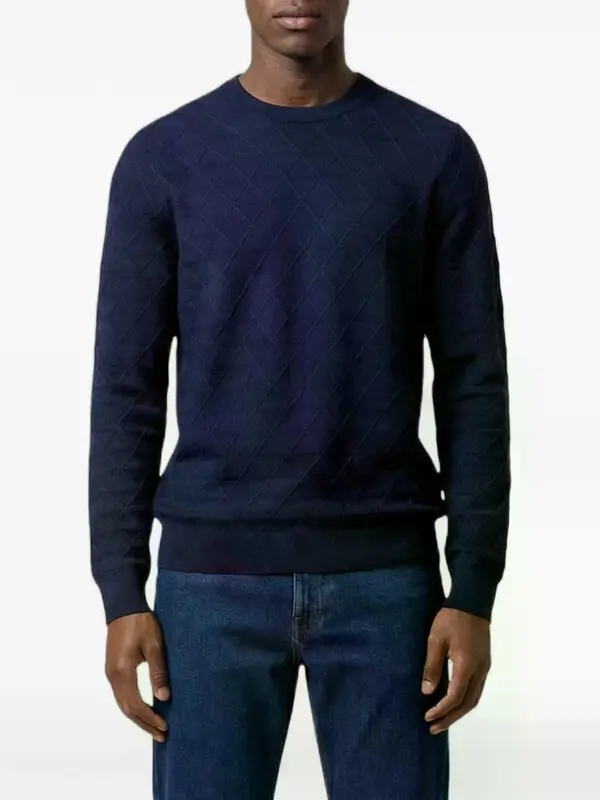 Emporio Armani Diamond-knit Sweater