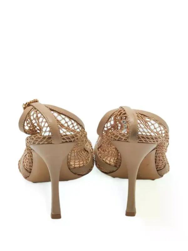 Bottega Veneta Stretch Mesh Heeled Pumps - Neutrals