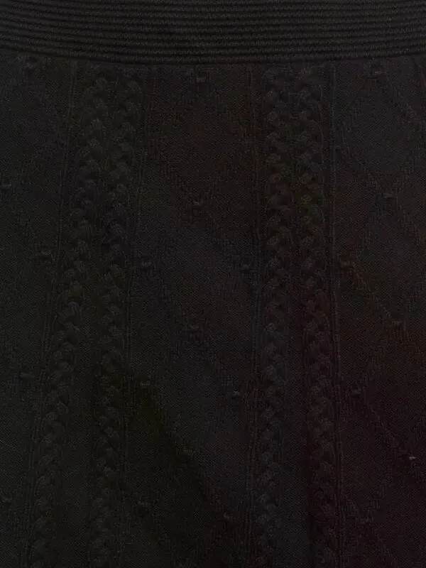 Sandro Ribbed Flared Midi Skirt