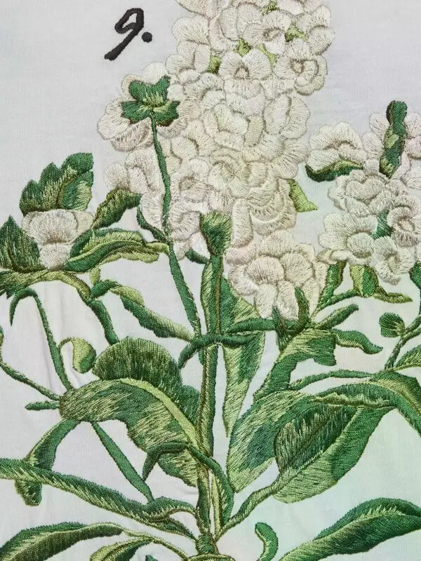 Alexander McQueen Embroidered Botanical T-shirt