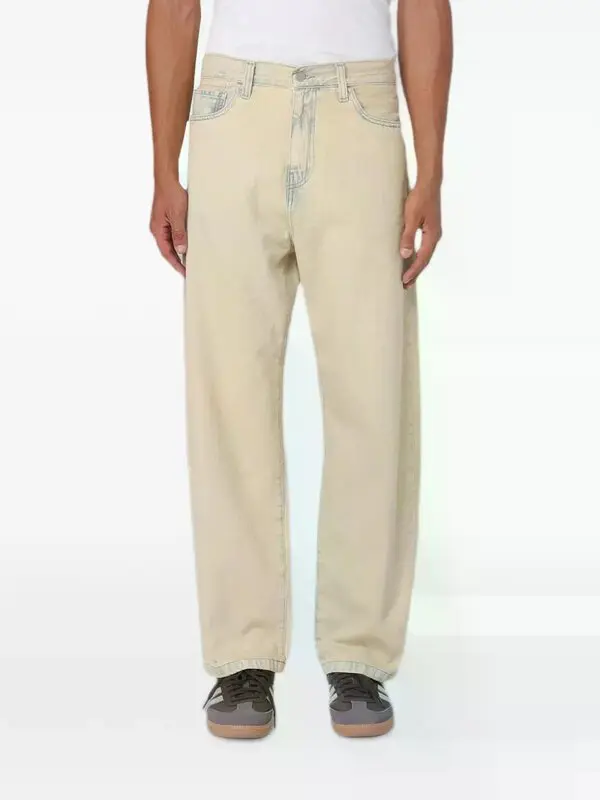 Carhartt Work In Progress Logo-patch Straight-leg Jeans - Blue
