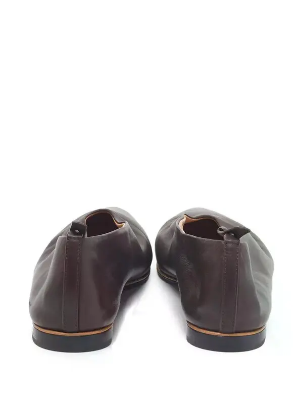 Bottega Veneta Burgundy Leather Pointed-toe Ballet Flats