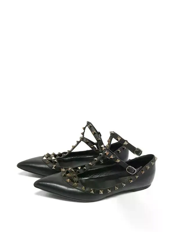 Valentino Garavani Rockstud Ankle Strap Ballet Flats