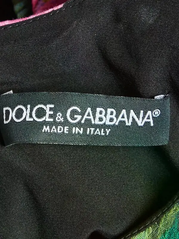Dolce & Gabbana Jacquard Floral Print Midi Dress