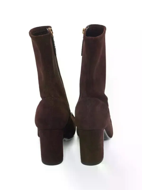 Gucci Horsebit Suede Ankle Boots
