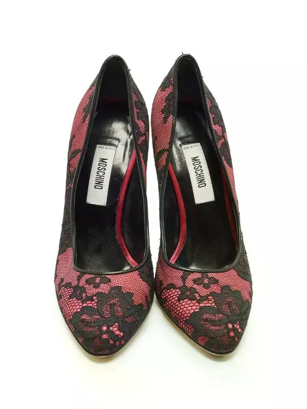 Moschino Lace Mesh Stiletto Pumps