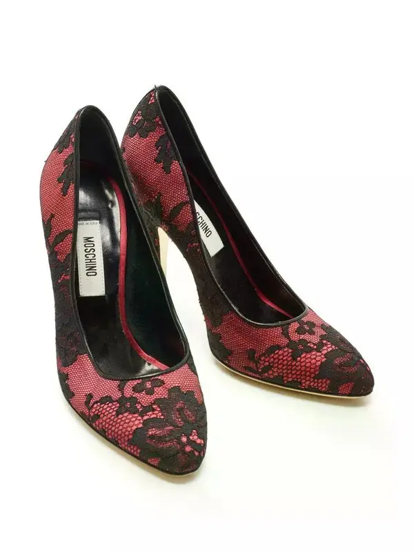 Moschino Lace Mesh Stiletto Pumps