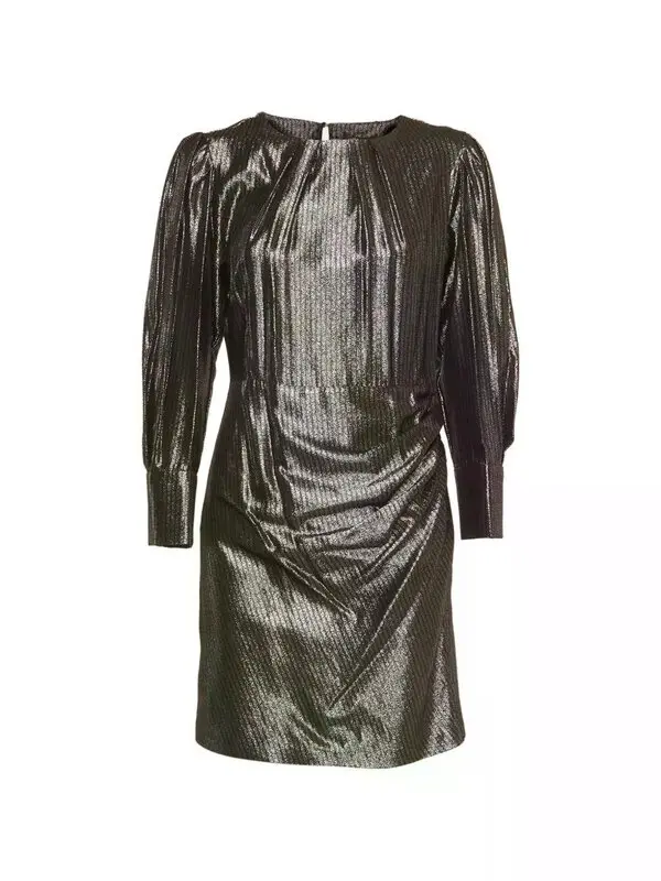 Maje Striped Metallic Mini Dress