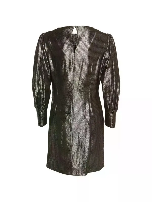 Maje Striped Metallic Mini Dress