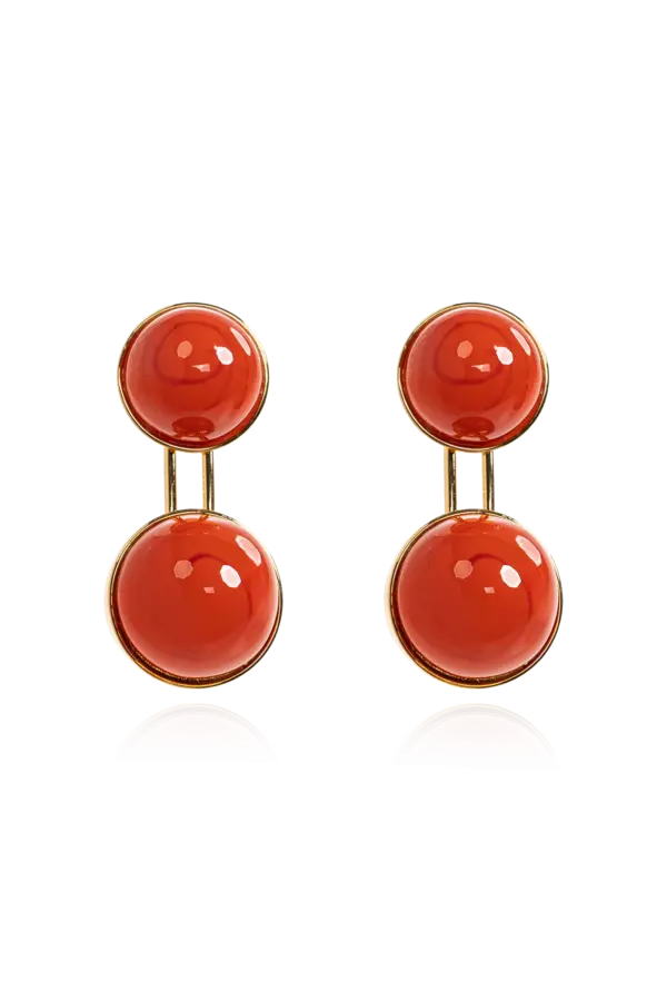 Alaïa Earrings With Ball-shaped Pendants - Red