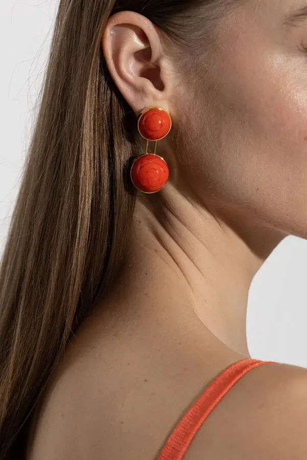 Alaïa Earrings With Ball-shaped Pendants