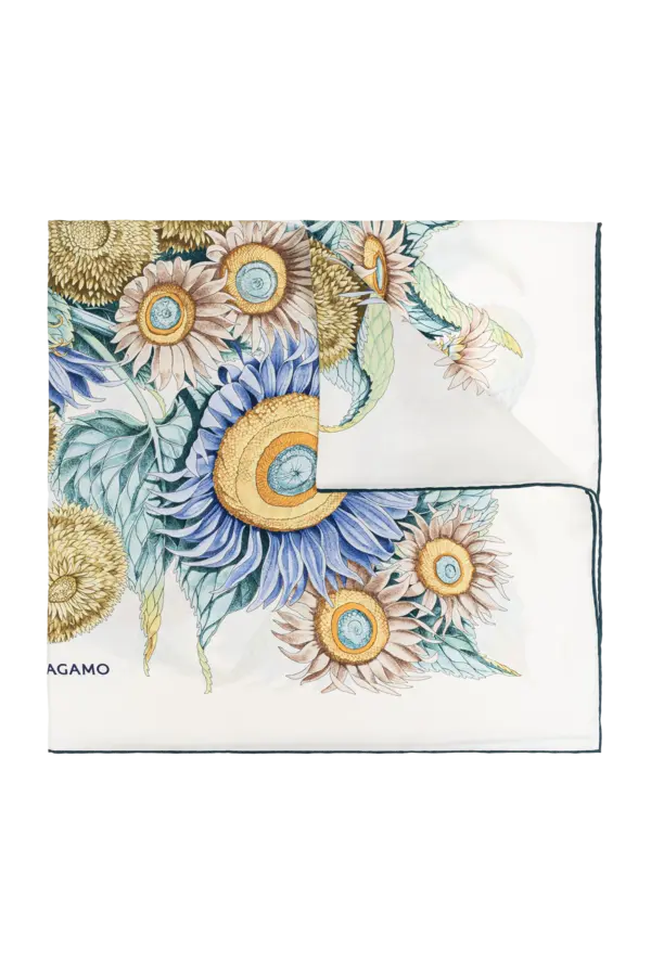 FERRAGAMO Silk Scarf With Print - Multicolour