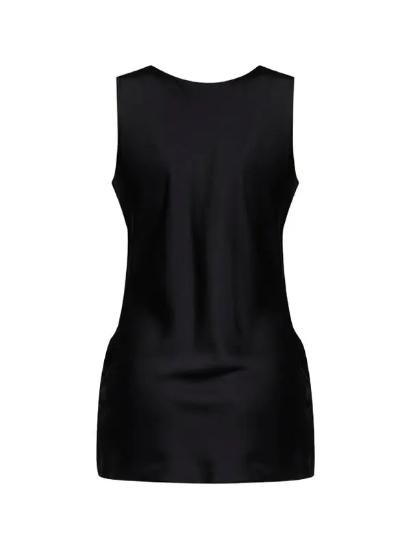 Stella McCartney Black Satin Draped Top