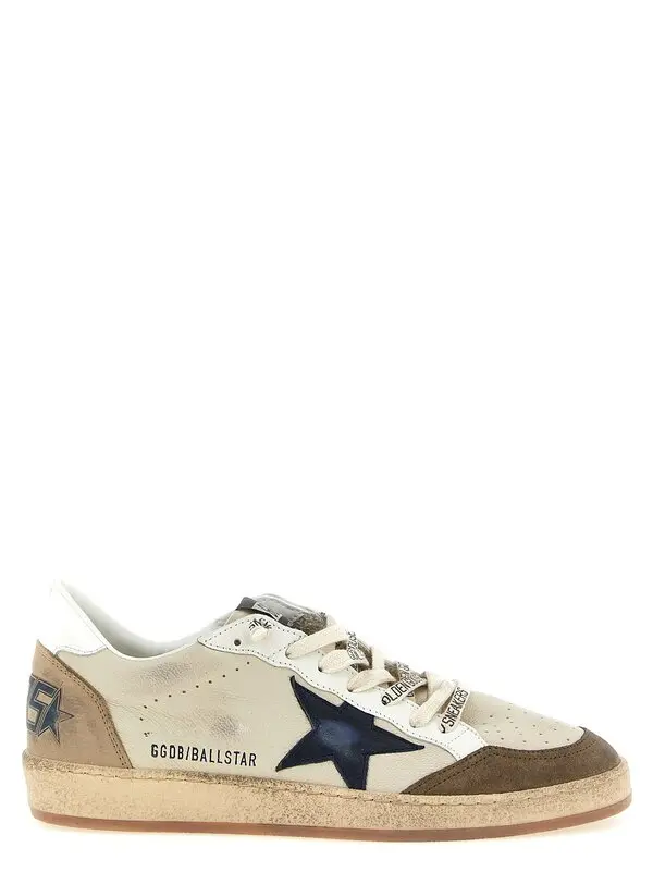 GOLDEN GOOSE Ball Star Sneakers With Distressed Effect - Multicolor