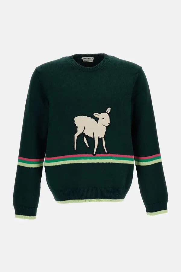 JW Anderson Knitted Cotton Sheep Jumper - Multicolor