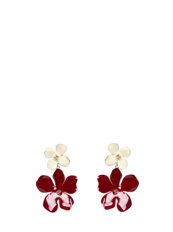 Marni Enamel Flower Dangle Earrings