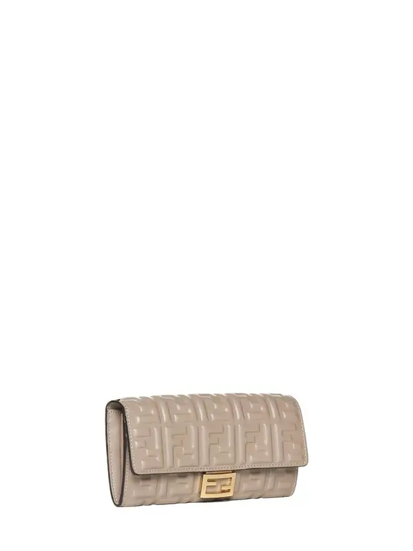 Fendi Taupe Nappa Leather Wallet