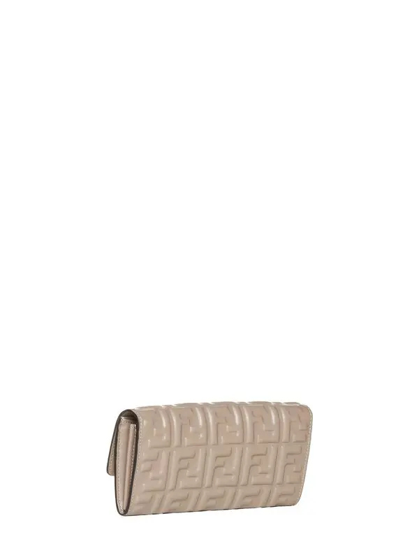 Fendi Taupe Nappa Leather Wallet
