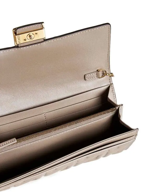 Fendi Taupe Nappa Leather Wallet