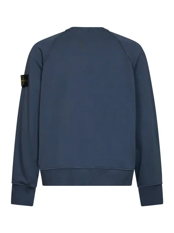 Stone Island Cotton Crewneck Sweatshirt With Raglan Sleeves - Multicolor