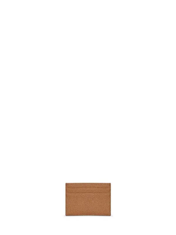 Dolce & Gabbana Caramel Dauphine Calf Leather Card Holder - Multicolor