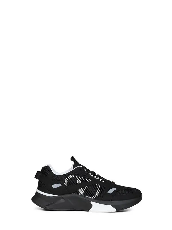 Valentino Garavani Demivii Mesh And Suede Sneakers - Multicolor