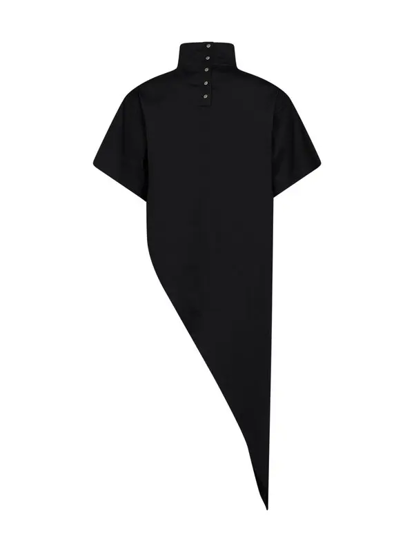 Alaïa Black Cotton Jersey Triangle Long T-shirt