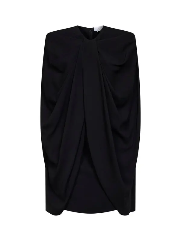 Stella McCartney Black Stretch Viscose Cape Mini Dress - Multicolor
