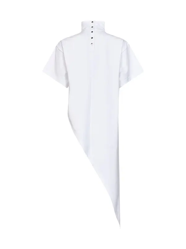 Alaïa White Cotton Jersey Triangle Long T-shirt