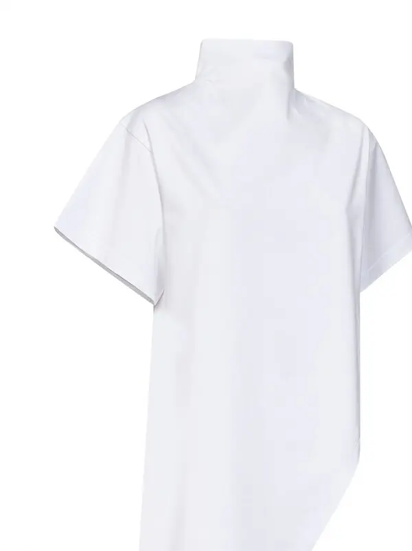 Alaïa White Cotton Jersey Triangle Long T-shirt