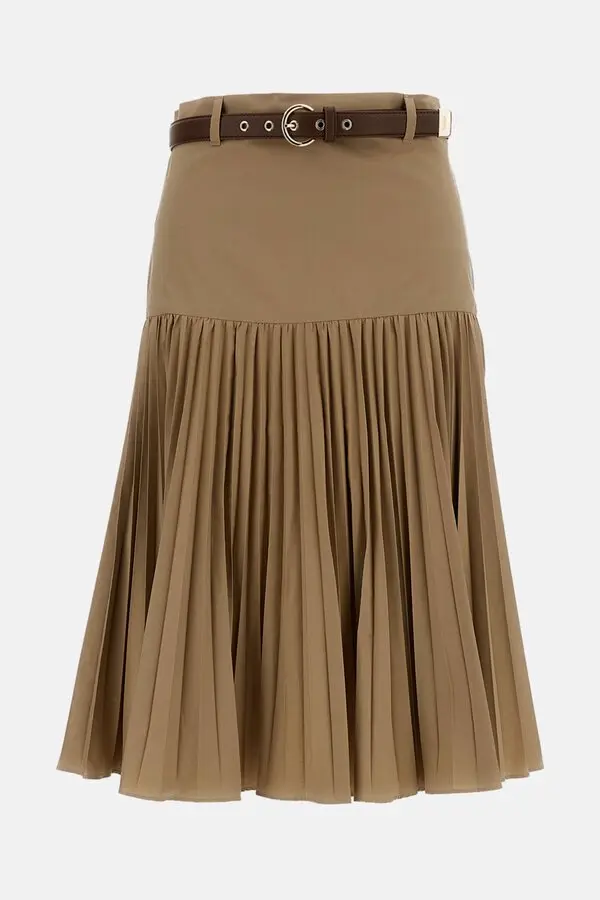 Max Mara Midi Skirt With Peplum And Pleats