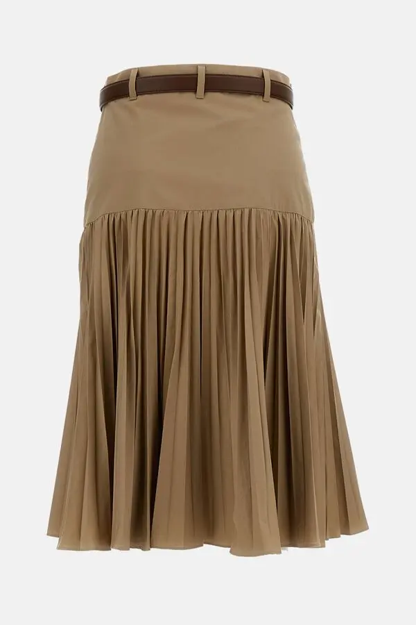 Max Mara Midi Skirt With Peplum And Pleats