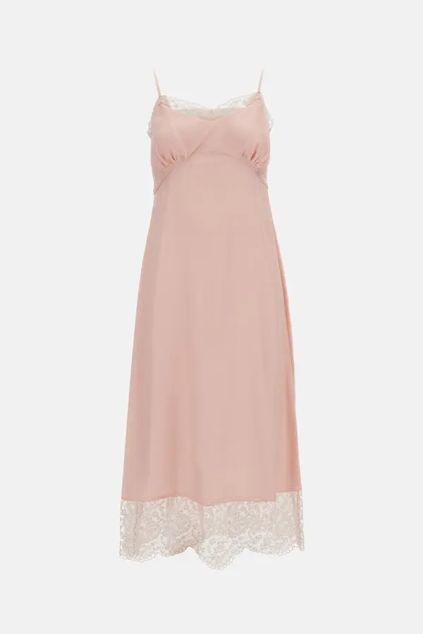 Simone Rocha Lace Trim Slip Dress - Multicolor