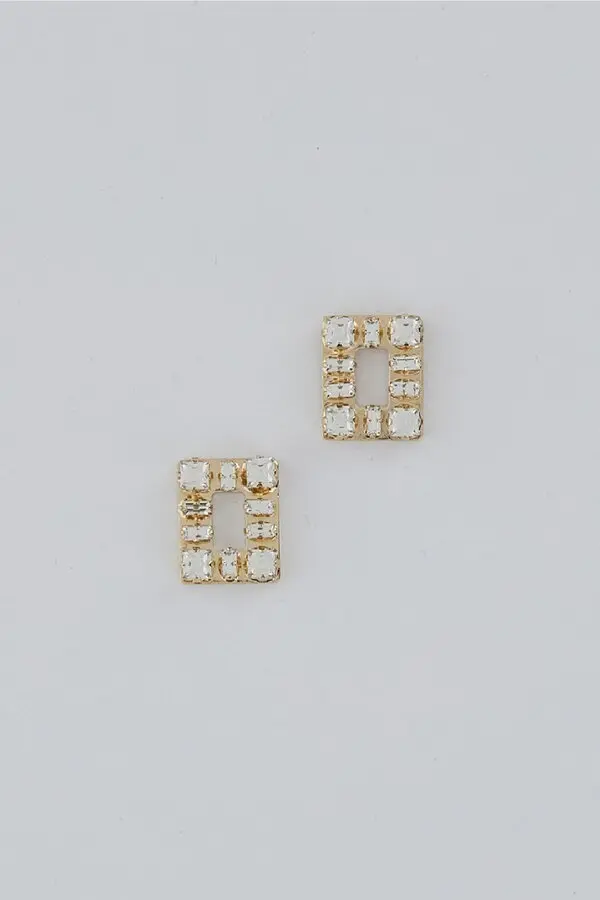 ROGER VIVIER Embellished Crystal Square Earrings