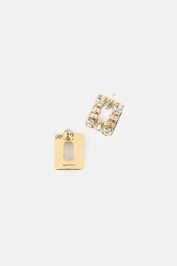 ROGER VIVIER Embellished Crystal Square Earrings