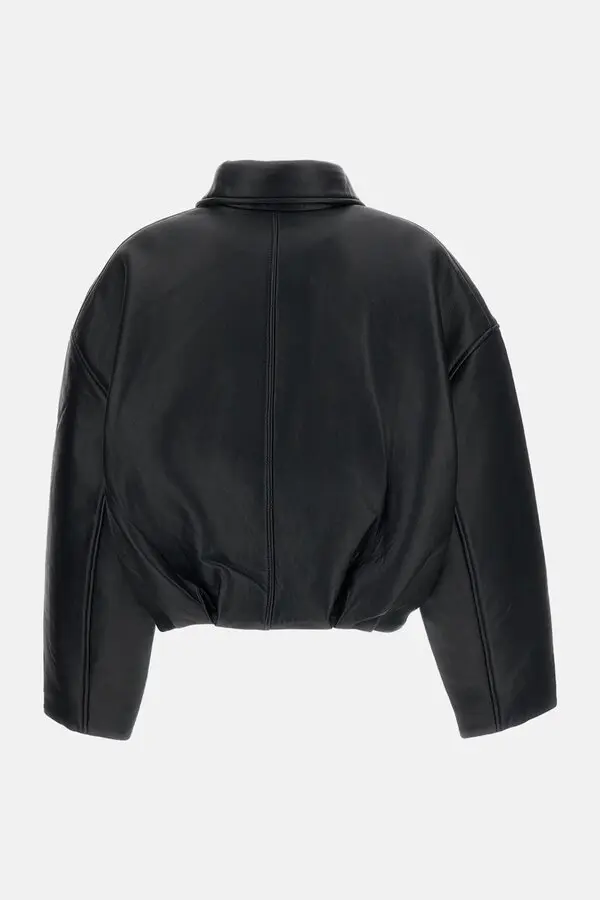 ROTATE BY BIRGER CHRISTENSEN Boxy Leather Jacket