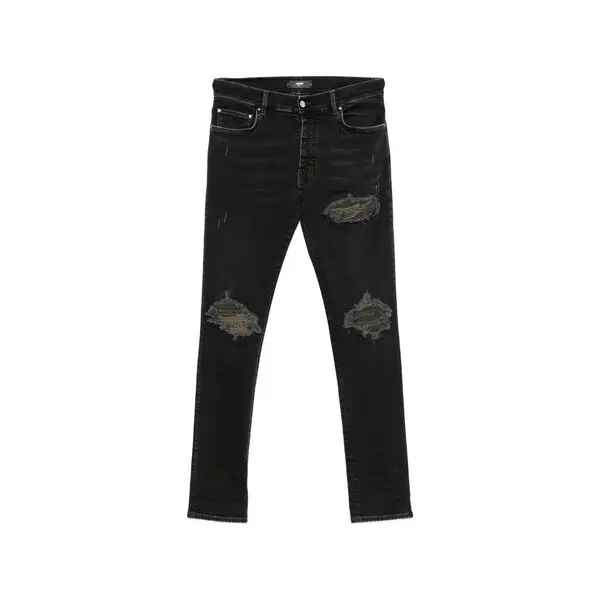 Amiri Distressed Skinny Jeans - Black