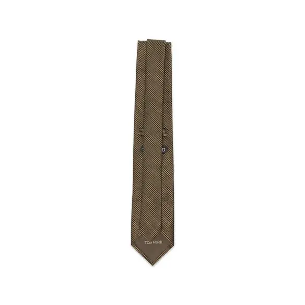 TOM FORD Silk Houndstooth Neck Tie - Brown