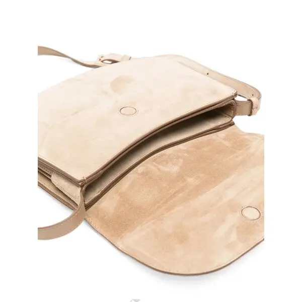 TOM FORD Beige Suede Satchel With Gold-tone Hardware