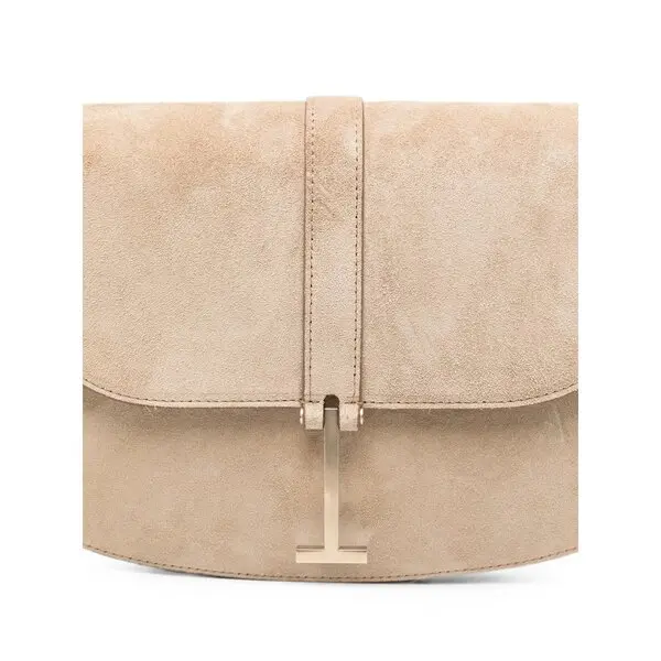 TOM FORD Beige Suede Satchel With Gold-tone Hardware - Cream